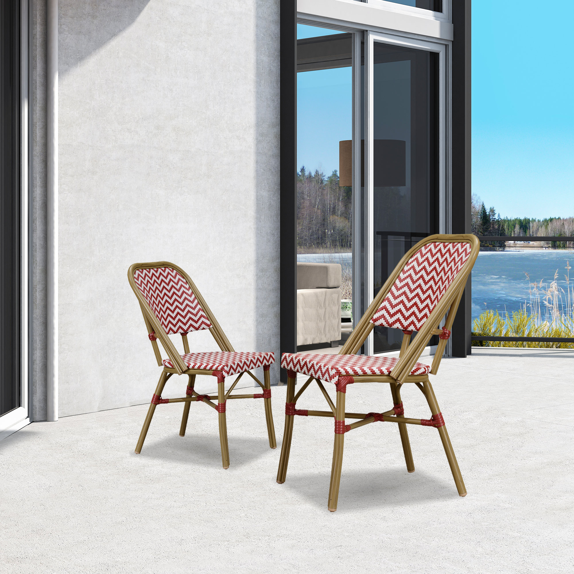 Bay Isle Home Outdoor Stacking Dining Side Chair | Wayfair