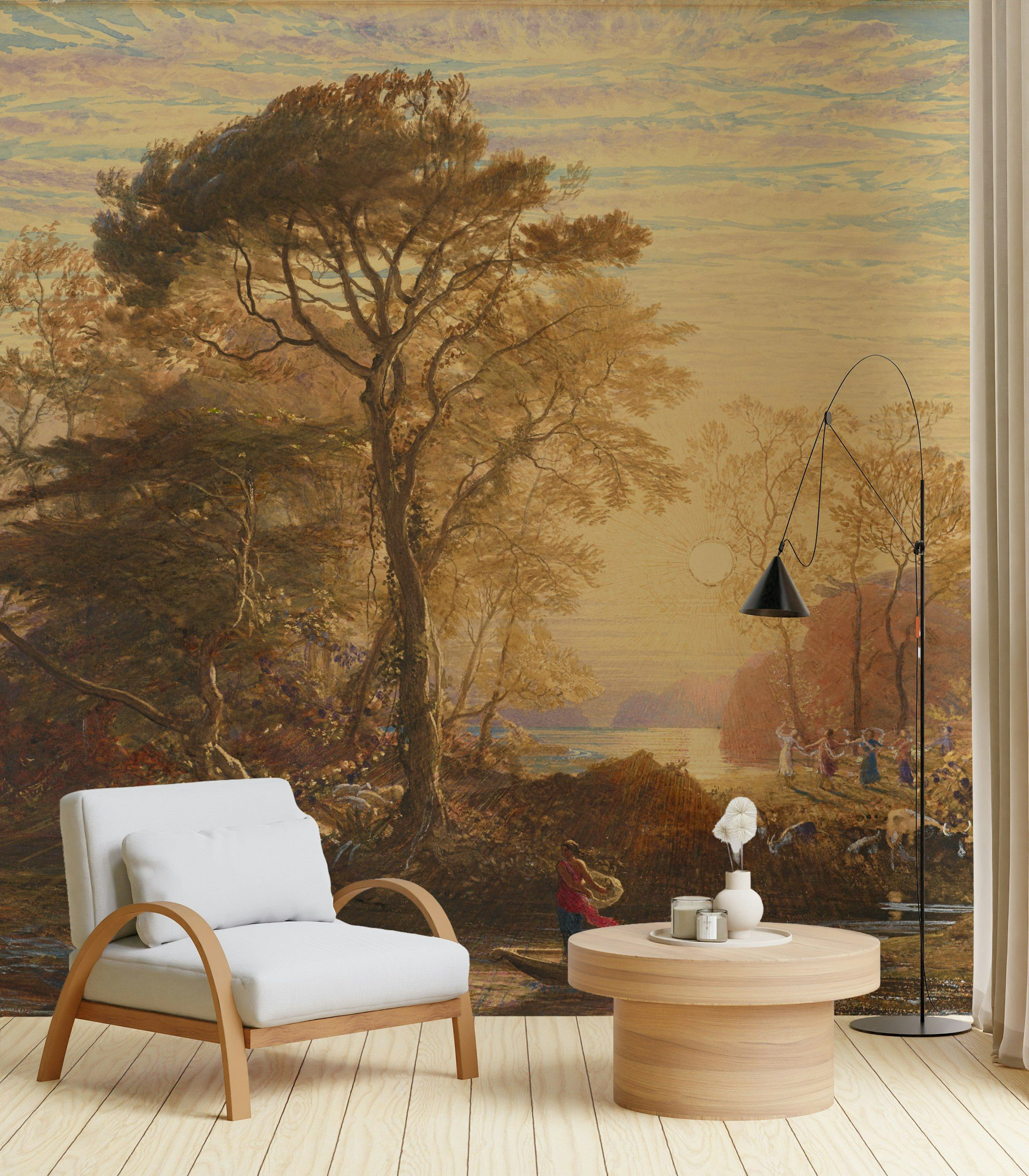 Red Barrel Studio® Sunset Landscape Wallpaper Golden Hour River Scene ...