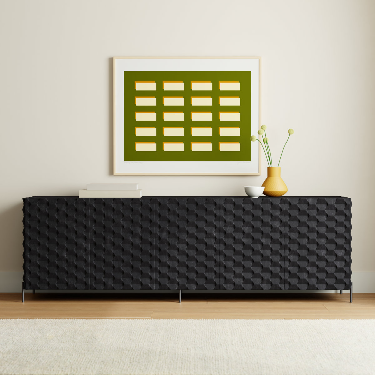 AllModern Elsa Solid Wood TV Stand for TVs up to 88" & Reviews | Wayfair