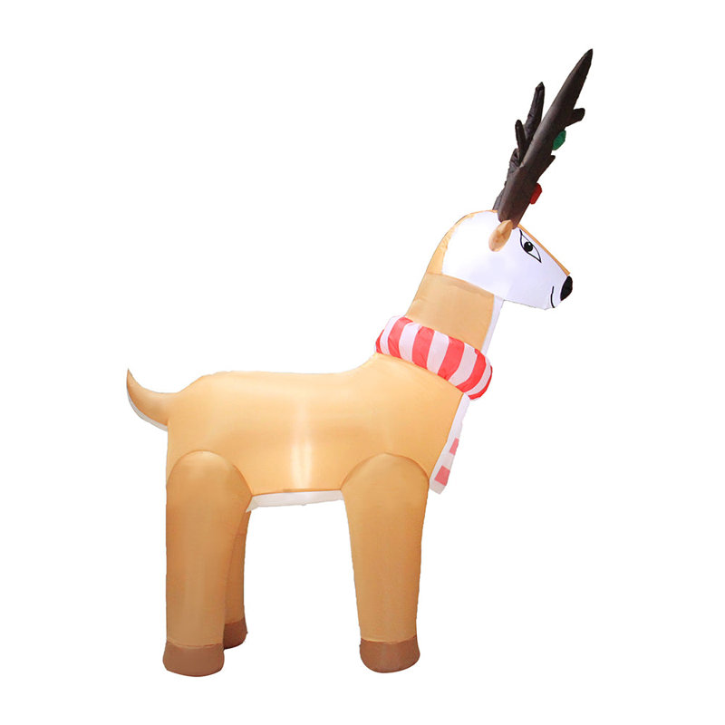 The Holiday Aisle® Reindeer Inflatable | Wayfair