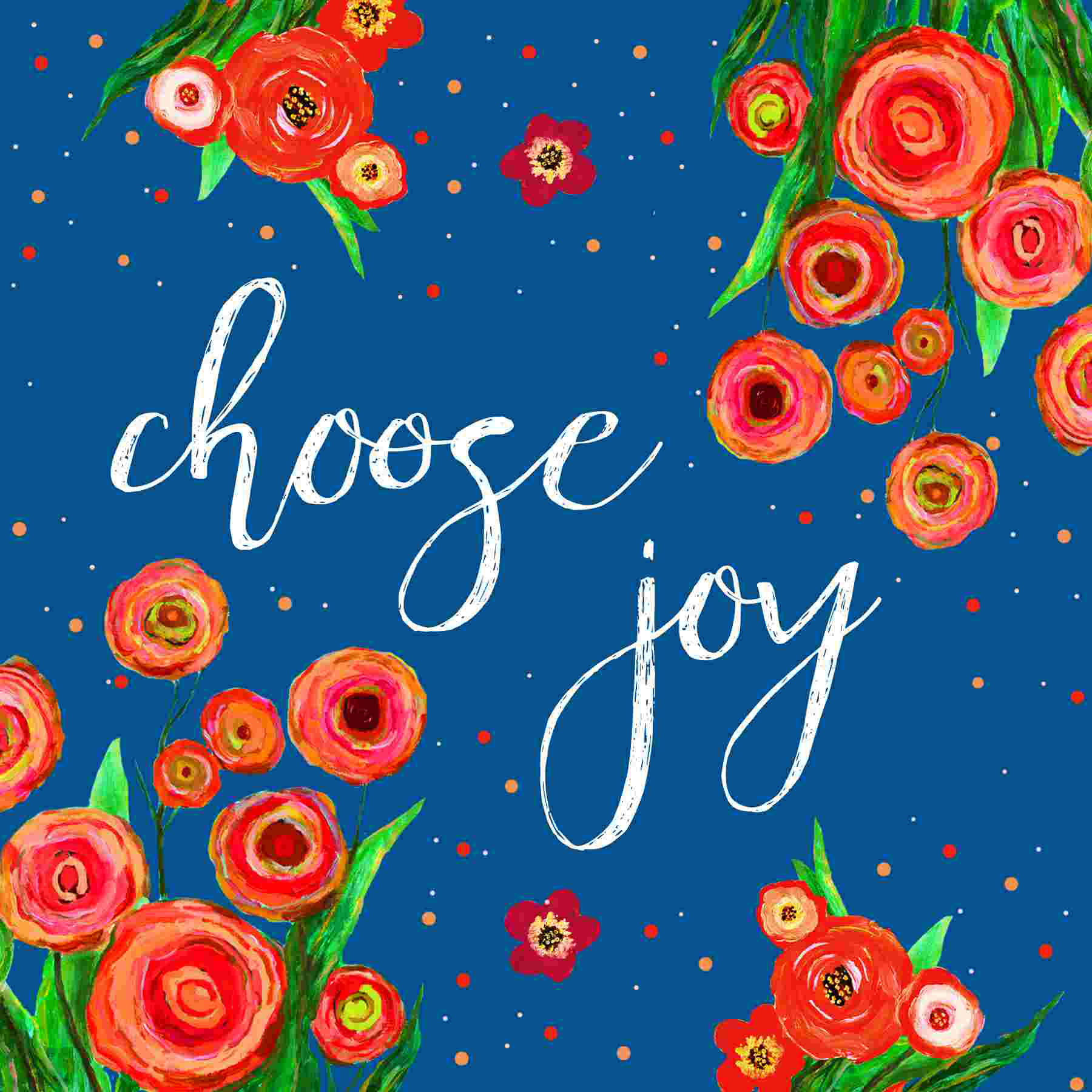 Trinx Joy Orange Floral - Wrapped Canvas Graphic Art - Wayfair Canada