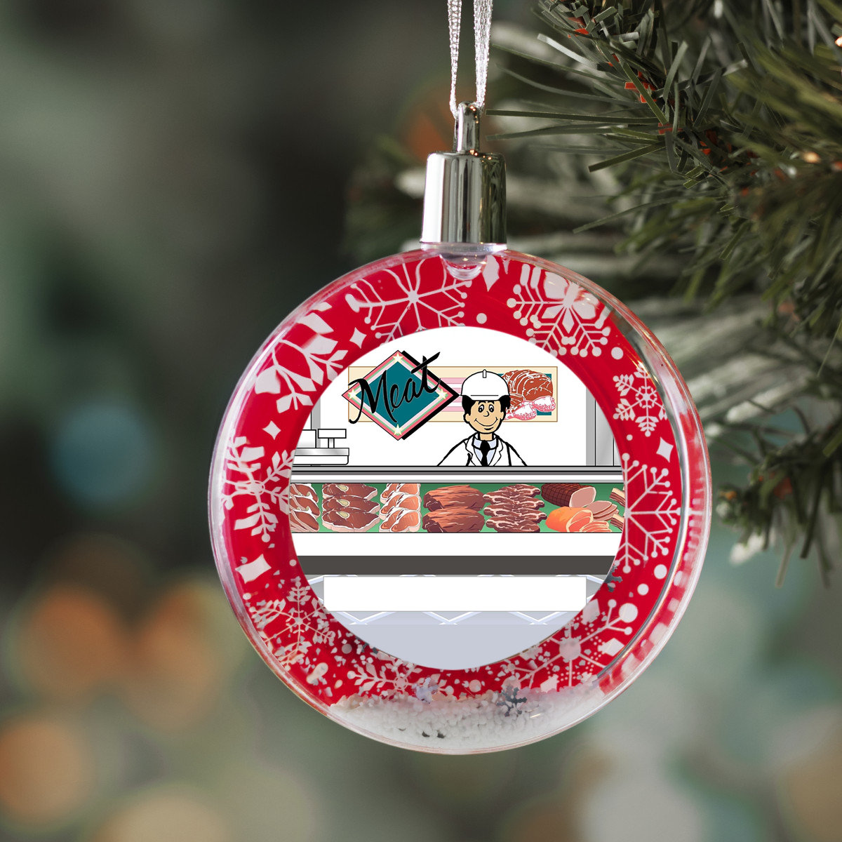 Printed Perfection Personalized Butcher Male Christmas Snow Globe ...