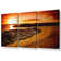 Highland Dunes Ochre Ocean Sunset Canvas 3 Panel Set | Wayfair.co.uk