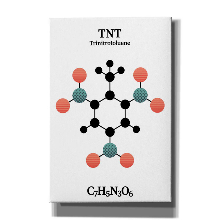 Trinx TNT Molecule On Canvas by Maxim Print | Wayfair