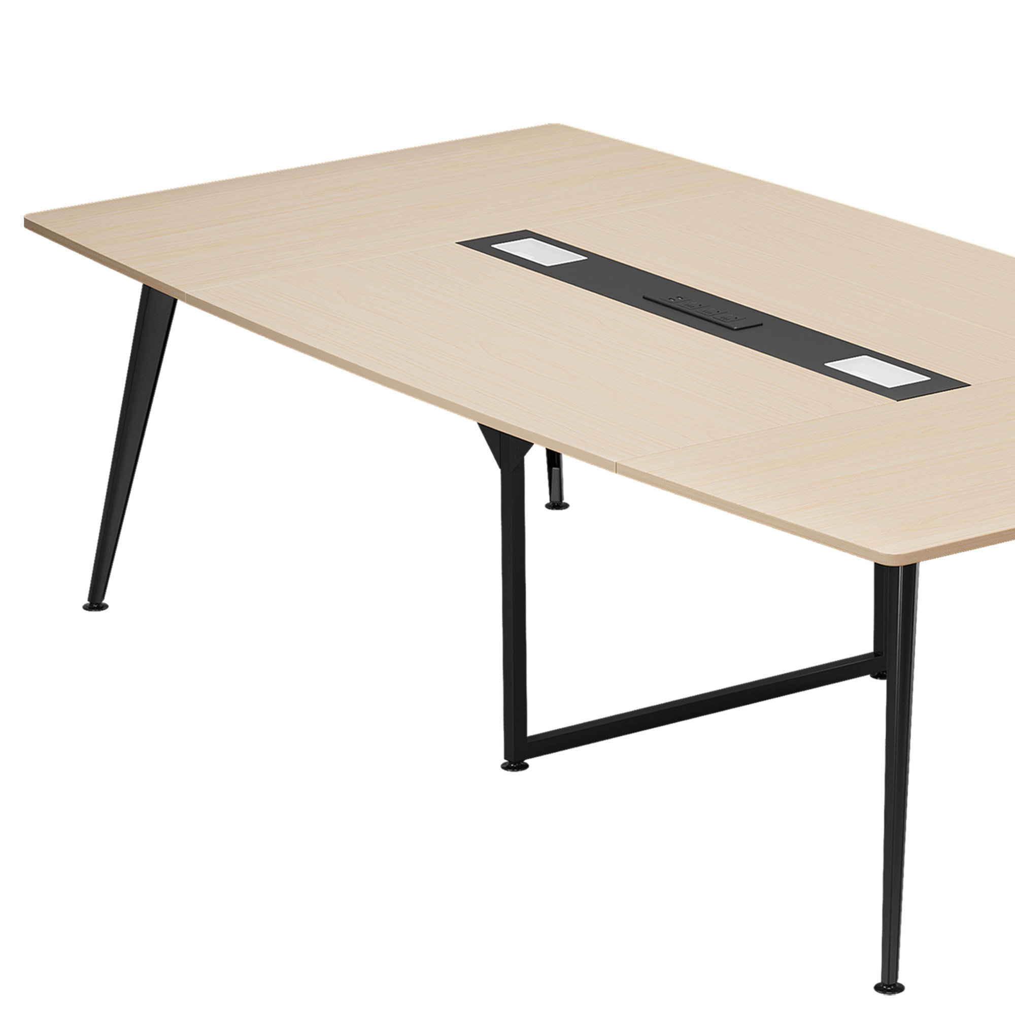 Inbox Zero Rectangle Conference Table with Charging Station - Wayfair ...