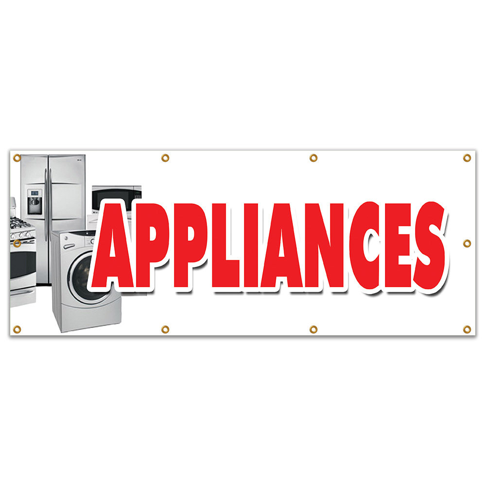 SignMission APPLIANCES BANNER SIGN Sale Refrigerator Washer Dryer ...