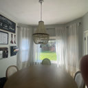Langley Street Heald 4-Light Beads White/Brown Finish Dimmable Pendant ...