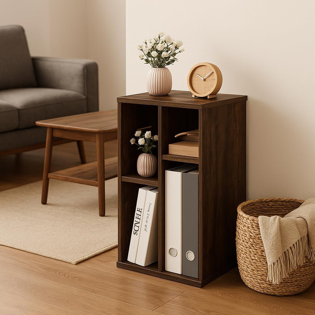 Ebern Designs 3 Cube Bookshelf, Irregular Cubes Bookcase ,Freestanding ...