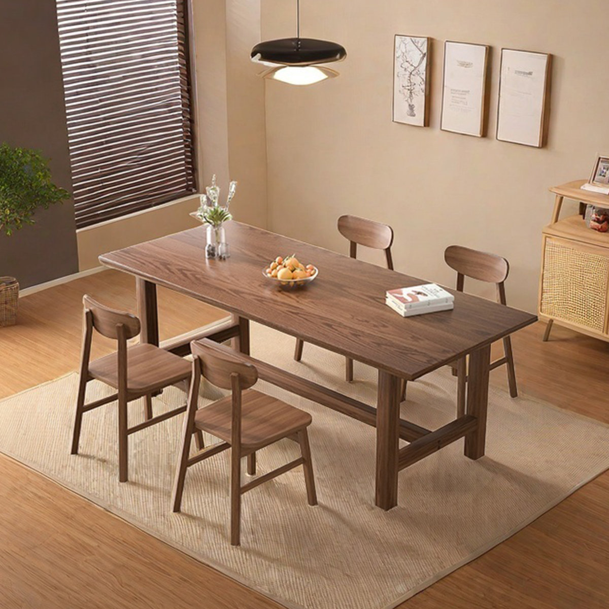 Beicang Home Solid wood table with simple rounded corners - Wayfair Canada