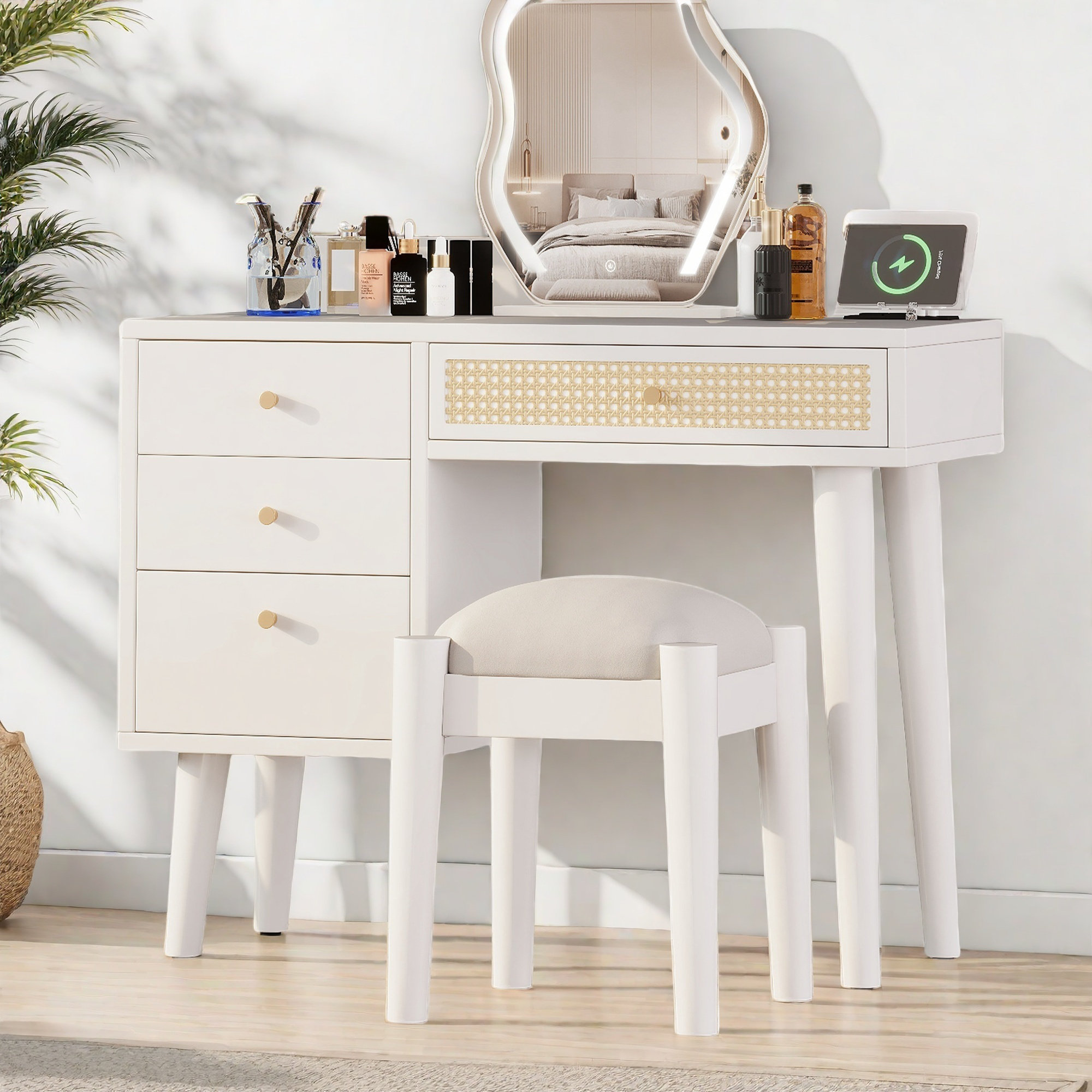 Bay Isle Home™ Cassil Bohemian Style Cassil With 4 Drawers, Charging ...