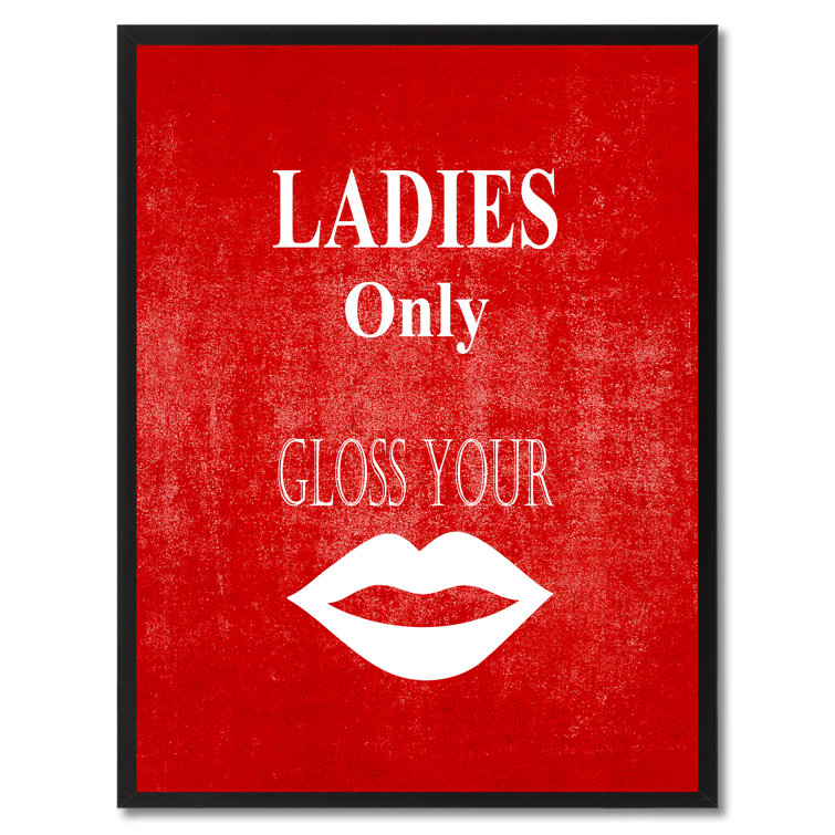 Trinx Ladies Only Sign Framed On Canvas Print - Wayfair Canada