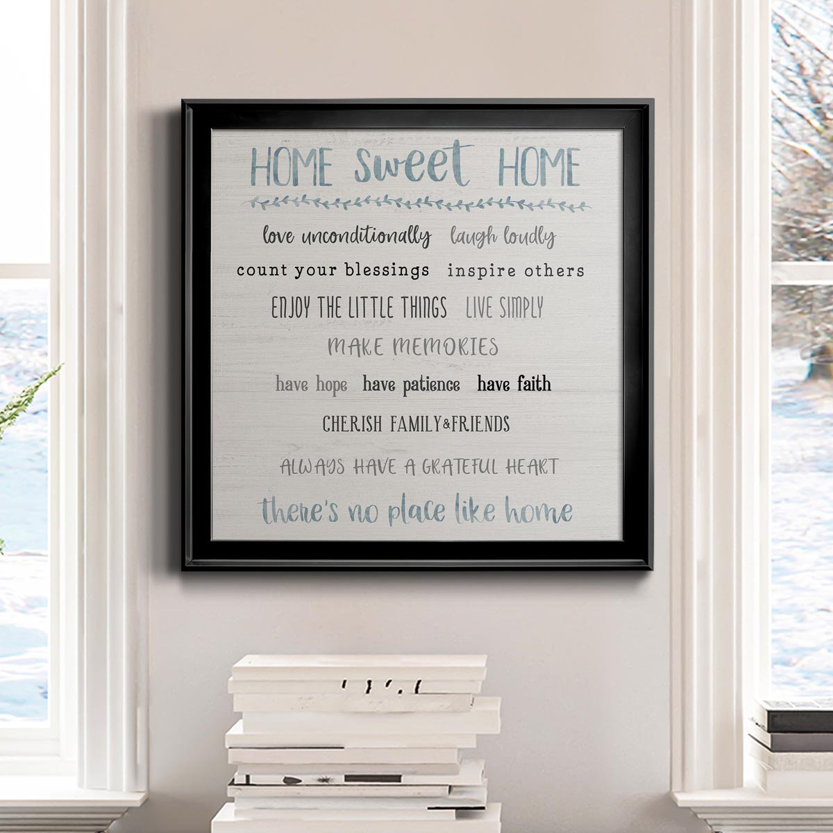 Trinx Home Sweet Home Rules - Picture Frame Textual Art on Canvas | Wayfair