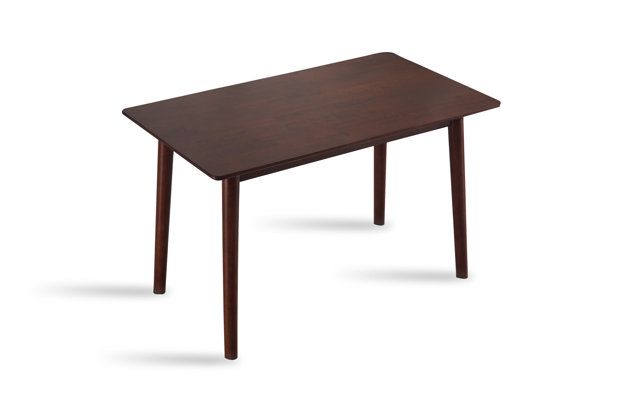 George Oliver 47-inch dining table Walnut color solid wood kitchen ...