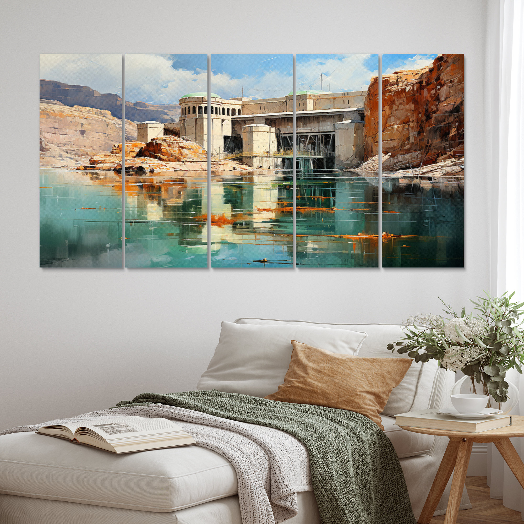 Winston Porter Hoover Dam Nevada Arizona I - Dams Wall Decor - 5 Equal ...