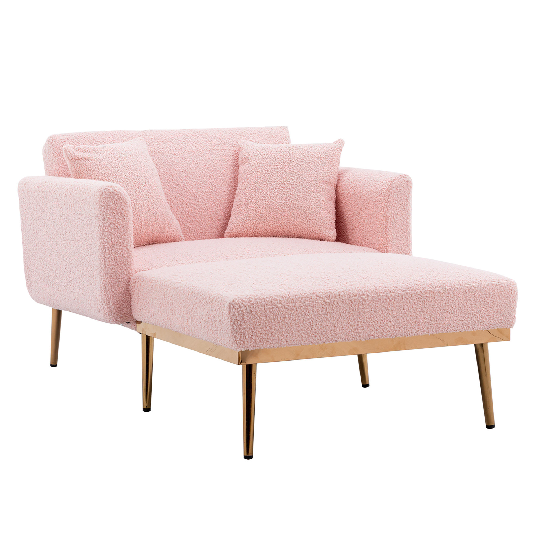 Everly Quinn Jameon 40.94" Wide Tufted Upholstered Convertible Sleeper ...