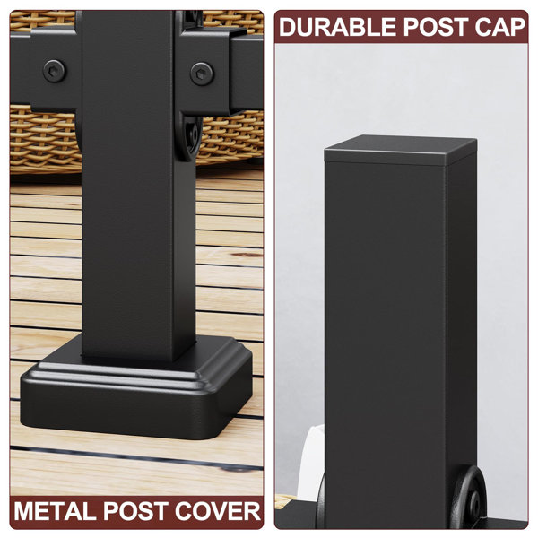 RoomTec 2-Pack Galvanized Steel Matte Black Deck Balusters - Wayfair Canada