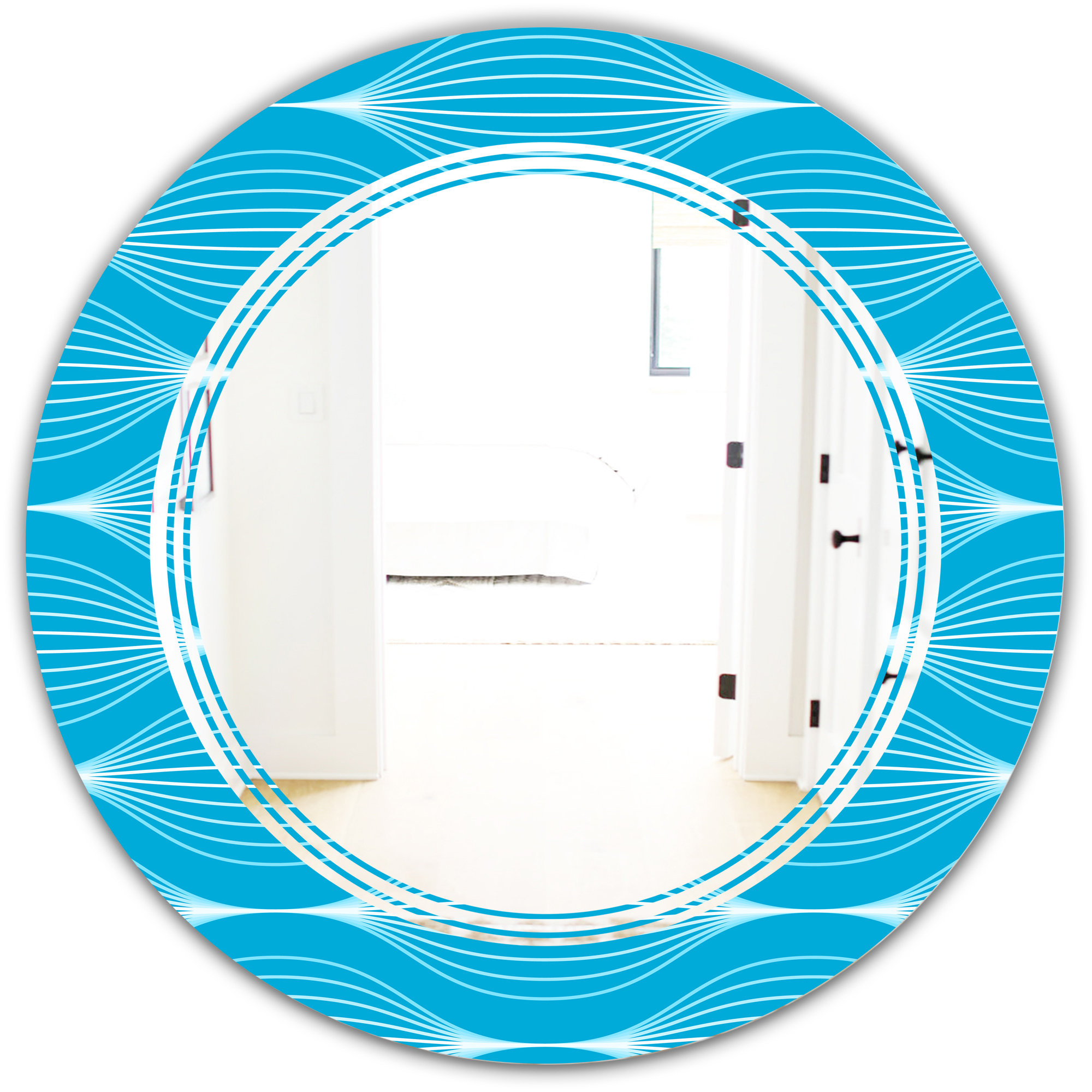 East Urban Home Triple C Light Wave Pattern Coastal Frameless Wall ...