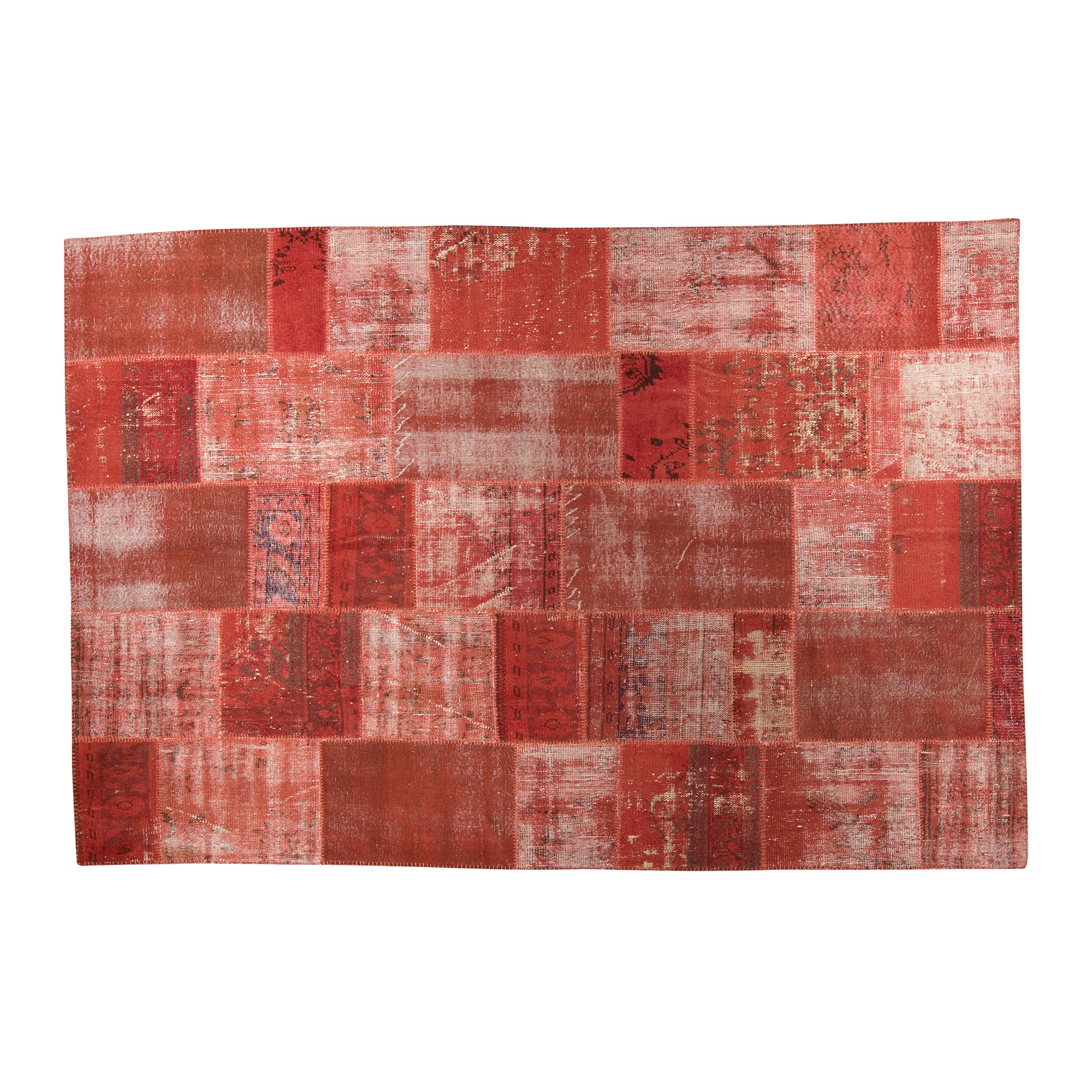 Asia Minor Carpets One-of-a-Kind Patchwork Hand-Knotted 6'9" x 10' Wool ...