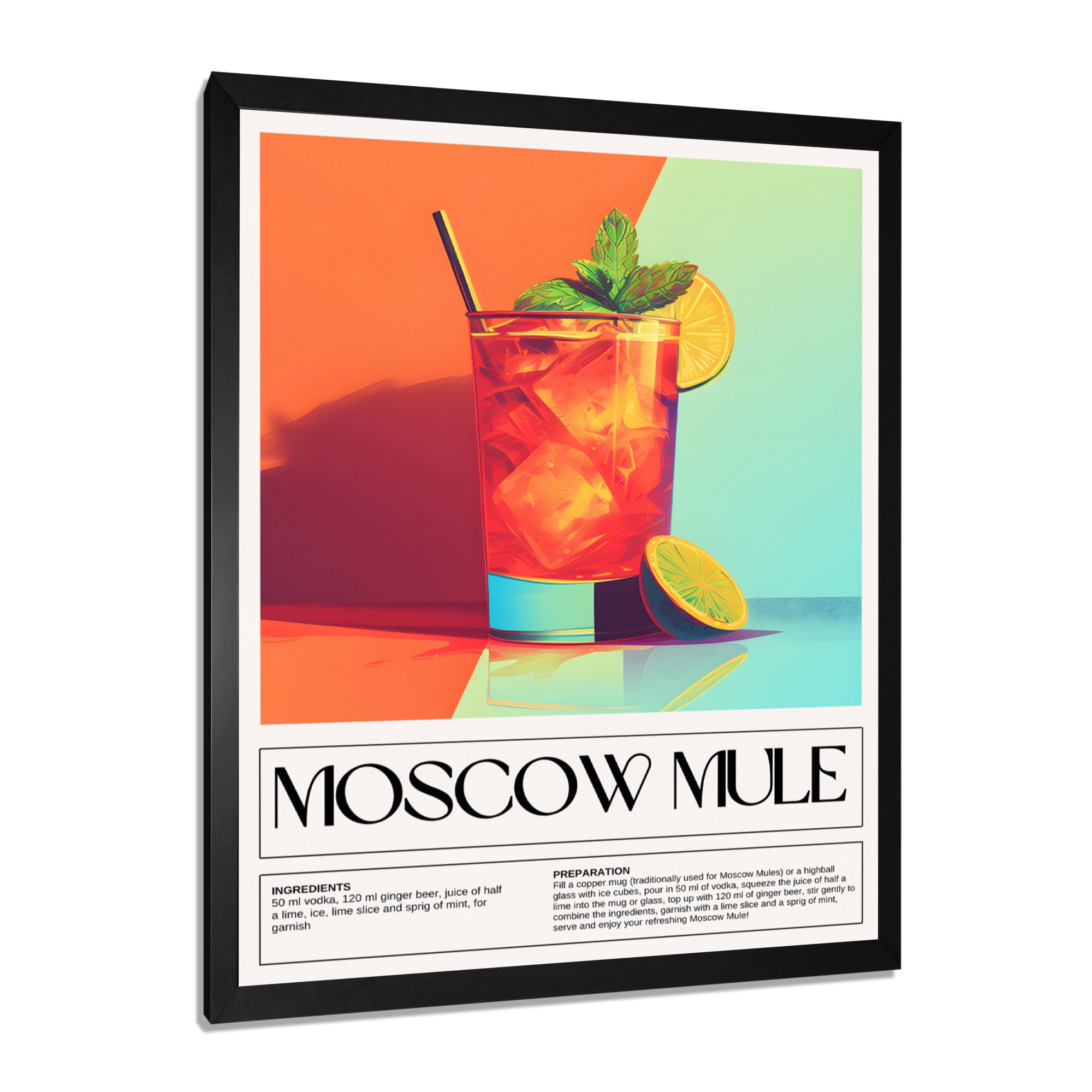 Ebern Designs Citrus Moscow Mule On The Rocks - Cocktails Wall Art ...