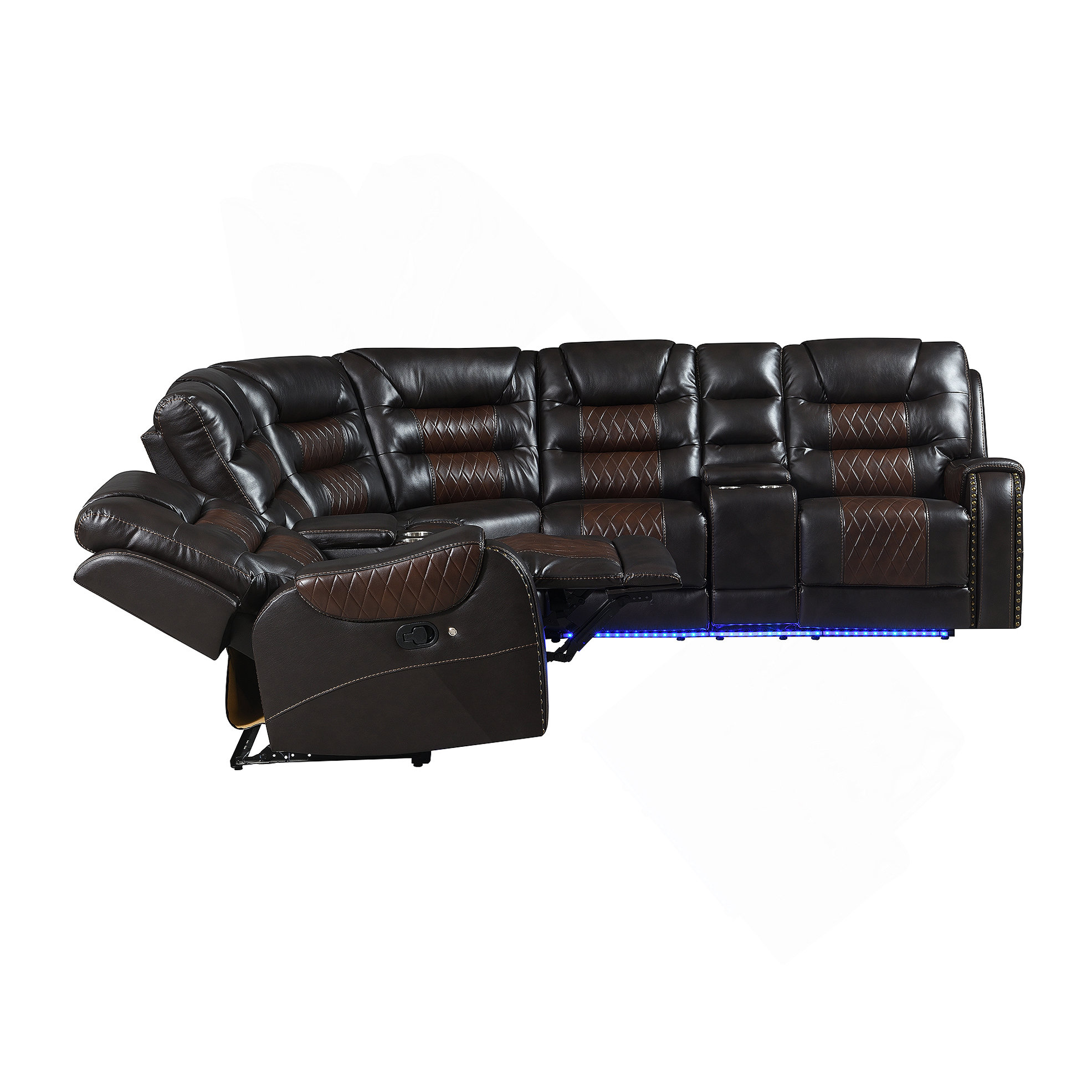 Hokku Designs Brown Pu Leather Sofa | Wayfair