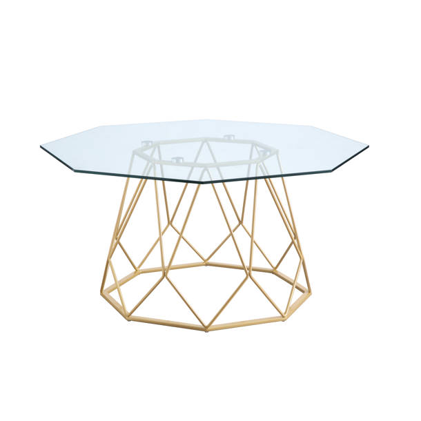 Mercer41 Cazzie Round Glass Dining Table & Reviews | Wayfair