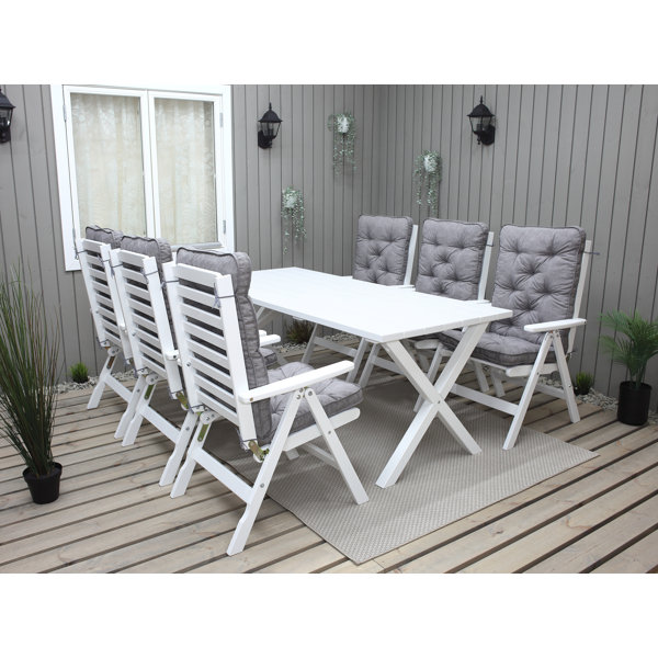 August Grove Renick Rectangular 6 - Person 190cm Long Dining Set with ...