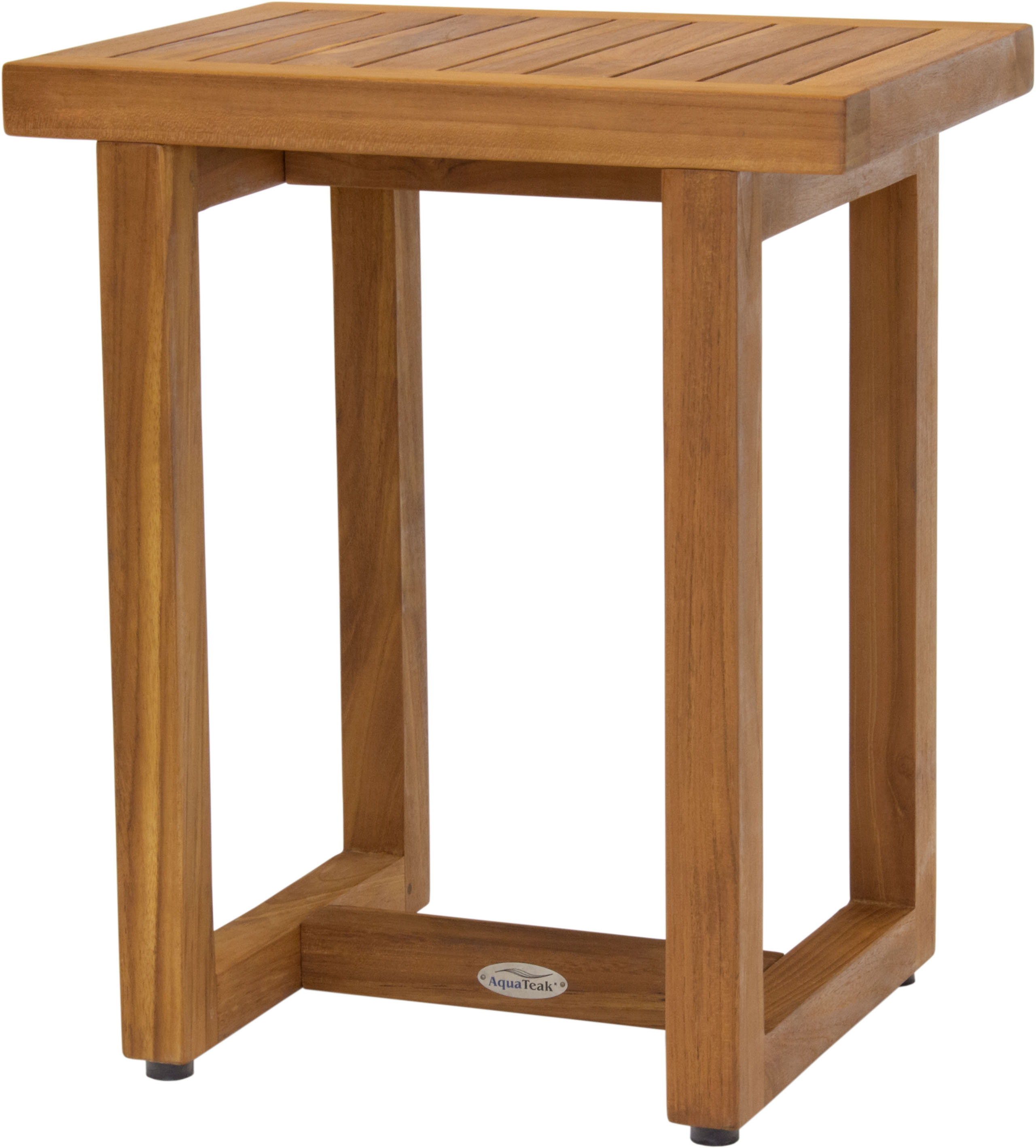 Aqua Teak 18" Spa Teak Shower Bench with Elevated Height | Wayfair