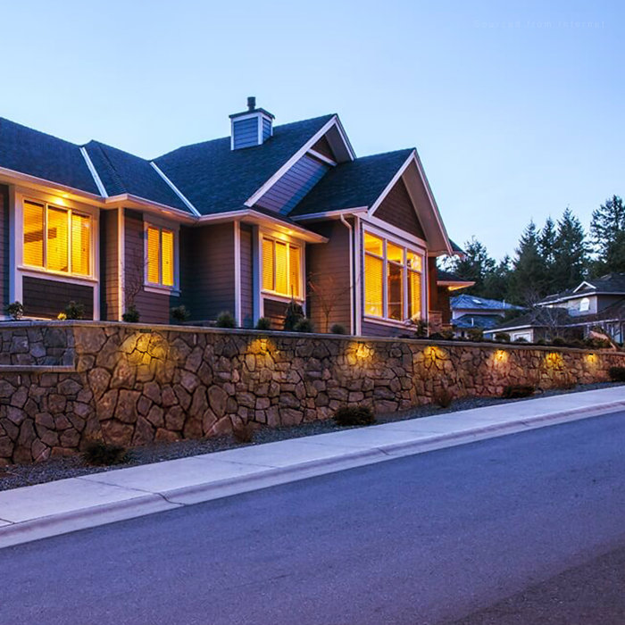 LEONLITE Angolo 4 Inch LED Retaining Wall Lights Swivel, 12V Low ...