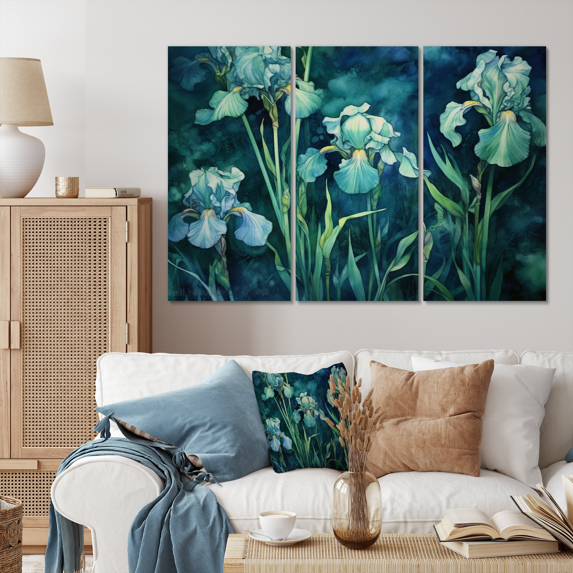 Winston Porter Green Irises Petal I - Floral Wall Decor Set - Wayfair ...