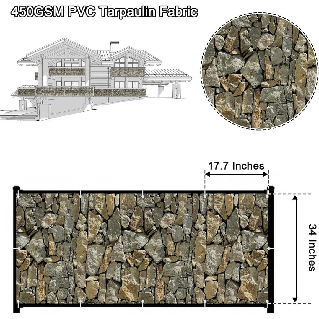 Millwood Pines Privacy Screen Decorative Balcony Cover With Nylon Rope ...