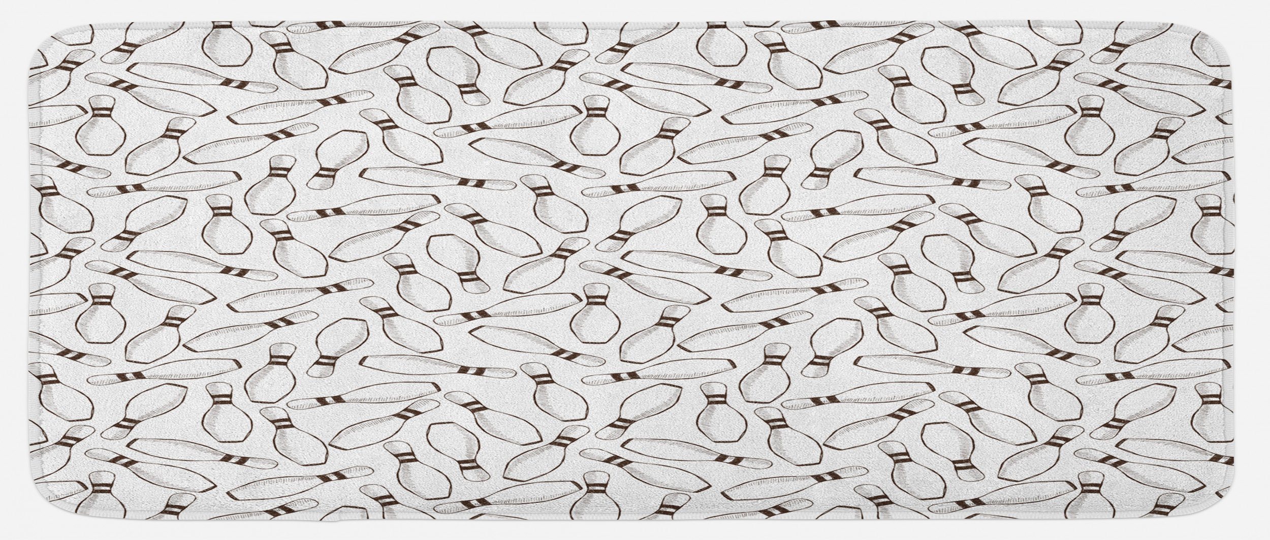 East Urban Home Sketchy Bowling Pins Pattern Hand Drawn Style ...