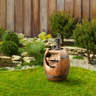 Millwood Pines Jessika Vintage Pump and Barrel Outdoor Water Fountain ...