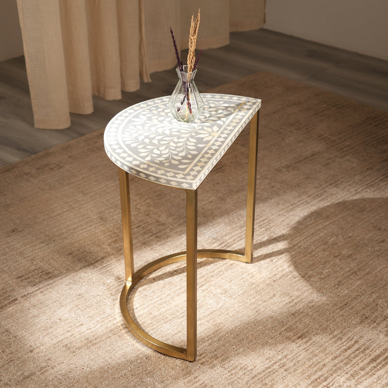 Dakota Fields Clotis Bone Inlay End Table | Wayfair