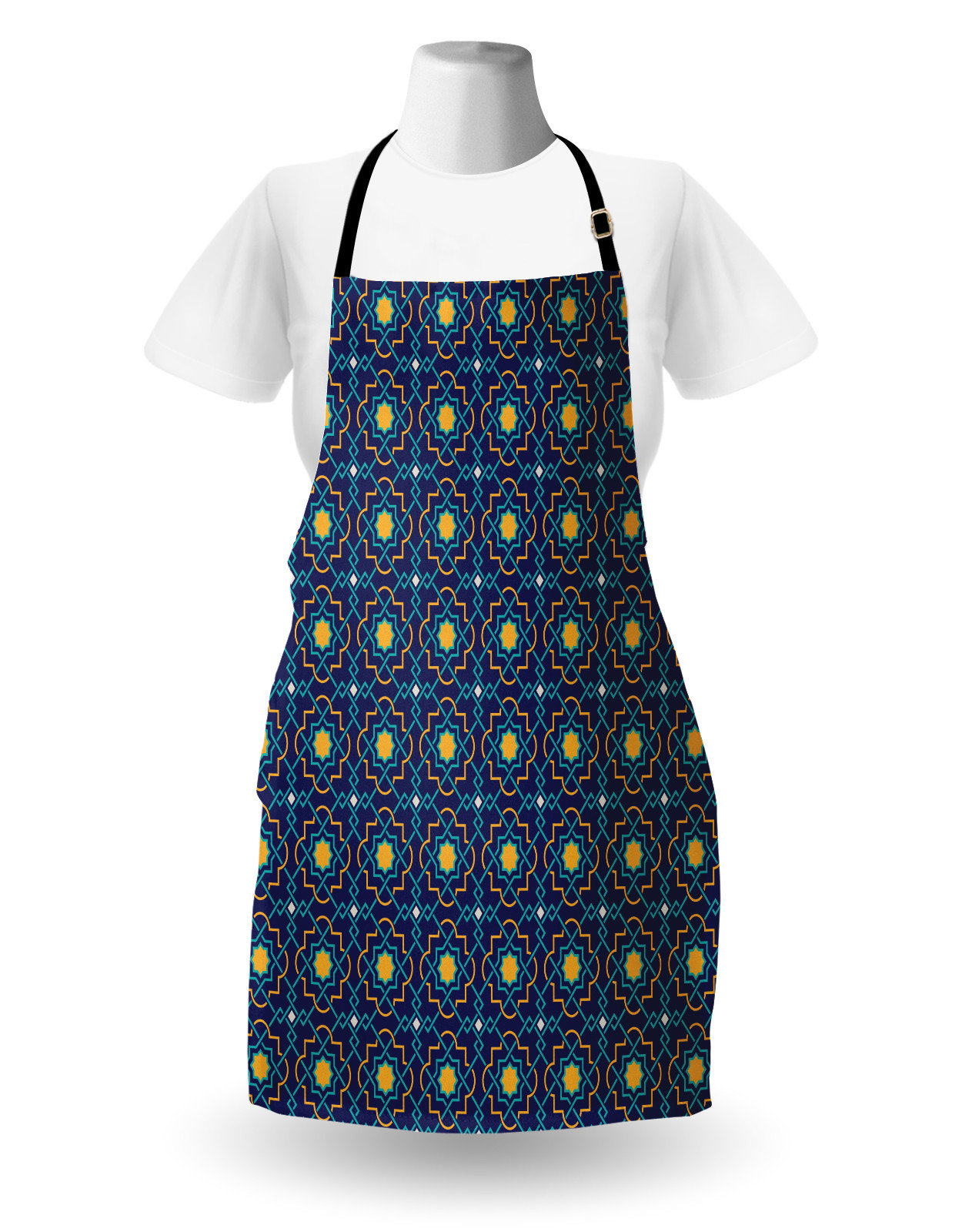 East Urban Home Quatrefoil Apron Unisex, Eastern Girih Tile, Adult Size ...