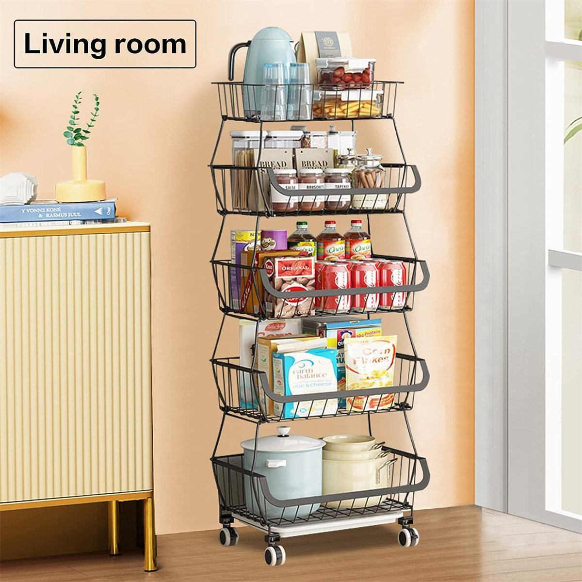 Rebrilliant 5 Tier Fruit Basket For Kitchen, Stackable Fruit And ...