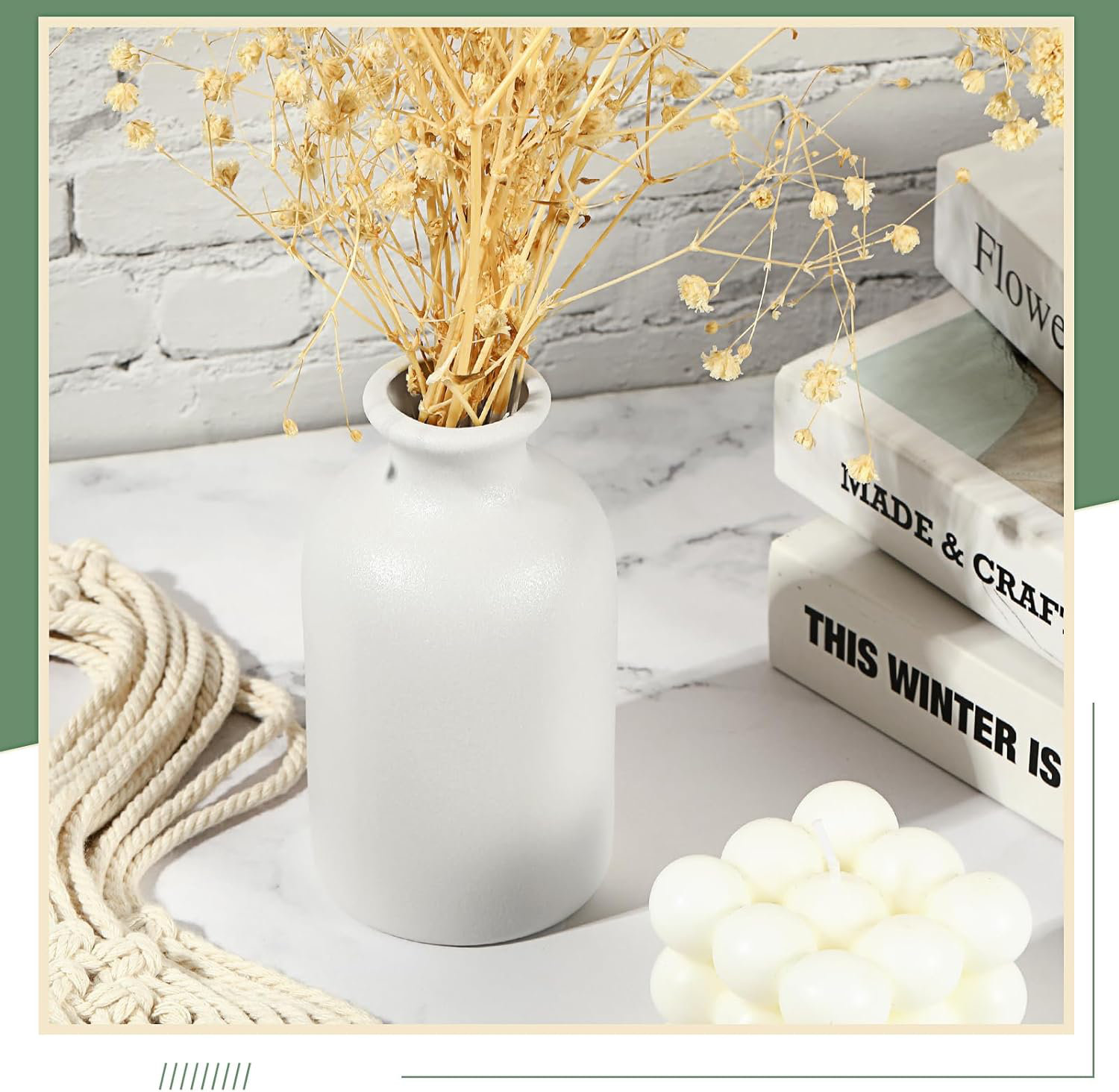 Latitude Run® Set Of 10 White Vases For Decor White Ceramic Vases For ...