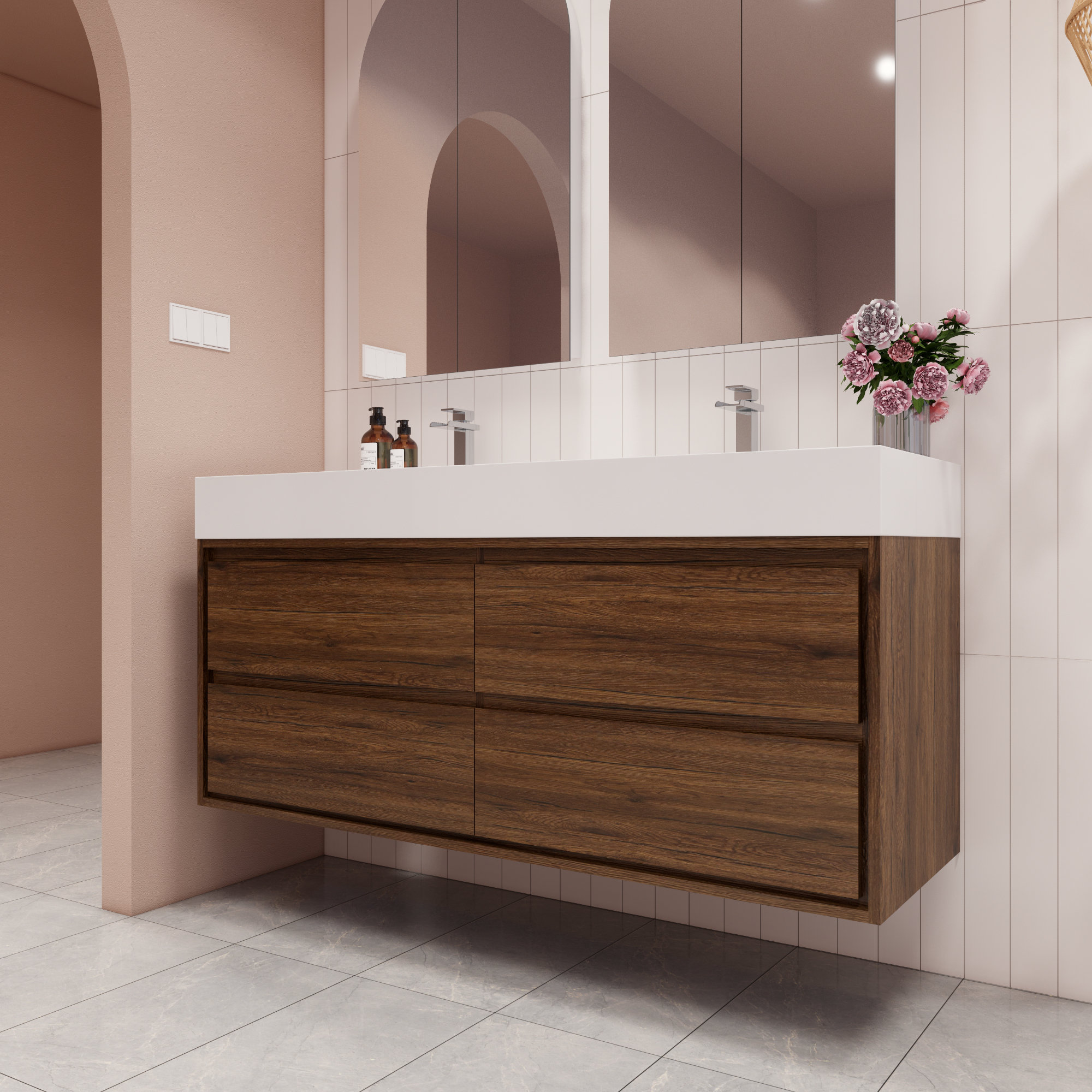 Better Vanity Victoria 60''Bathroom Vanity Base | Wayfair