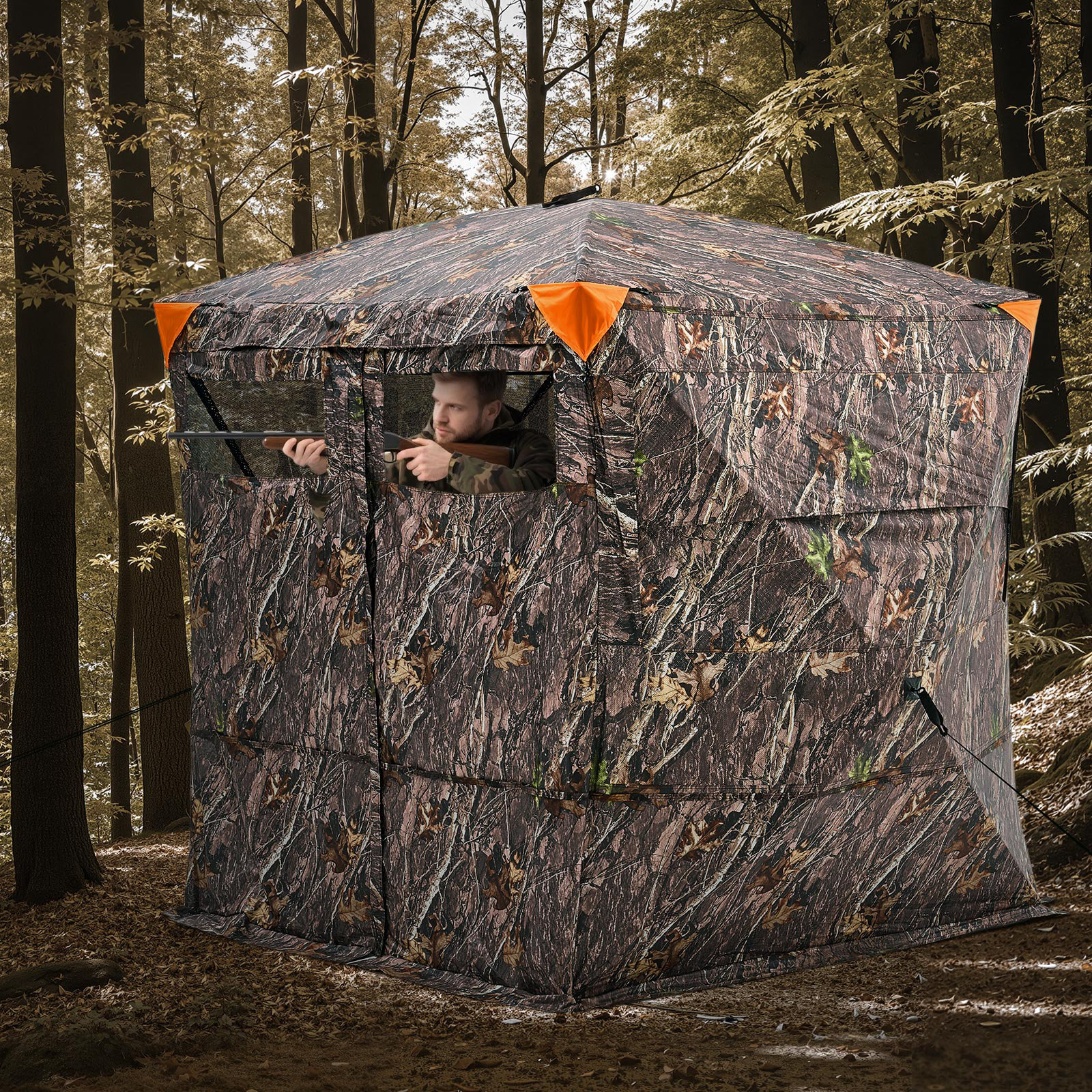VEVOR Portable Hunting Blind See Through Ground Deer Blinds 4-5 Person ...