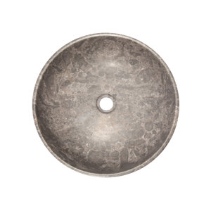 Eden Bath Gray/Brown Stone Circular Vessel Bathroom Sink & Reviews ...