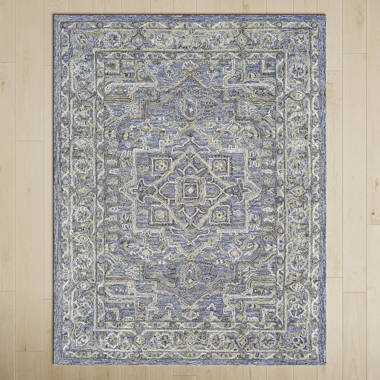 Cait Handmade Aqua/Light Gray/Olive Rug & Reviews | Birch Lane
