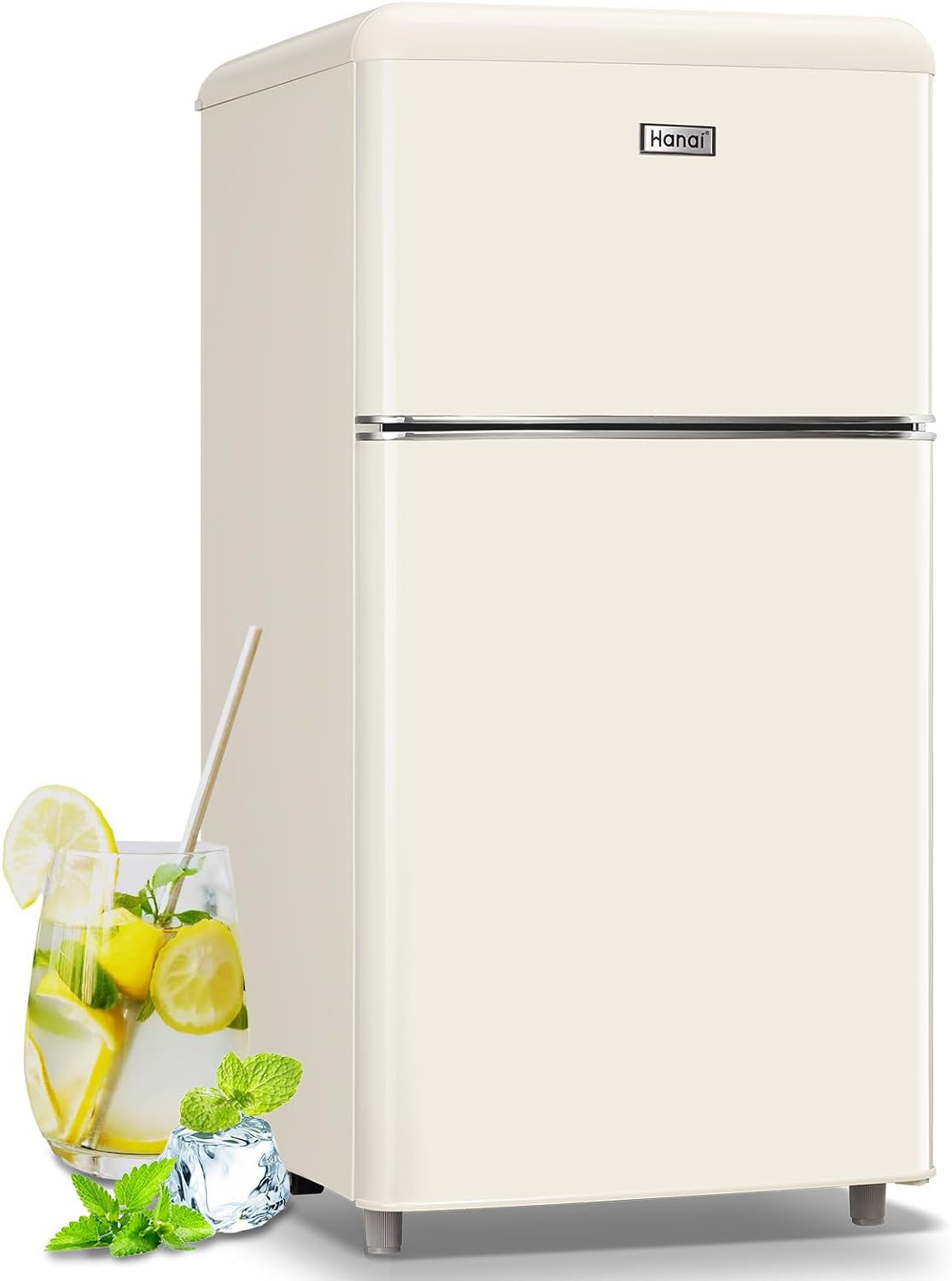 WANAI 3.5 Mini Fridge with Freezer Retro Refrigerator | Wayfair