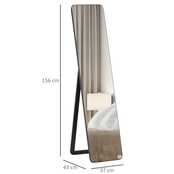 Homcom Solid Wood Rectangle Floor Mirror & Reviews | Wayfair.co.uk