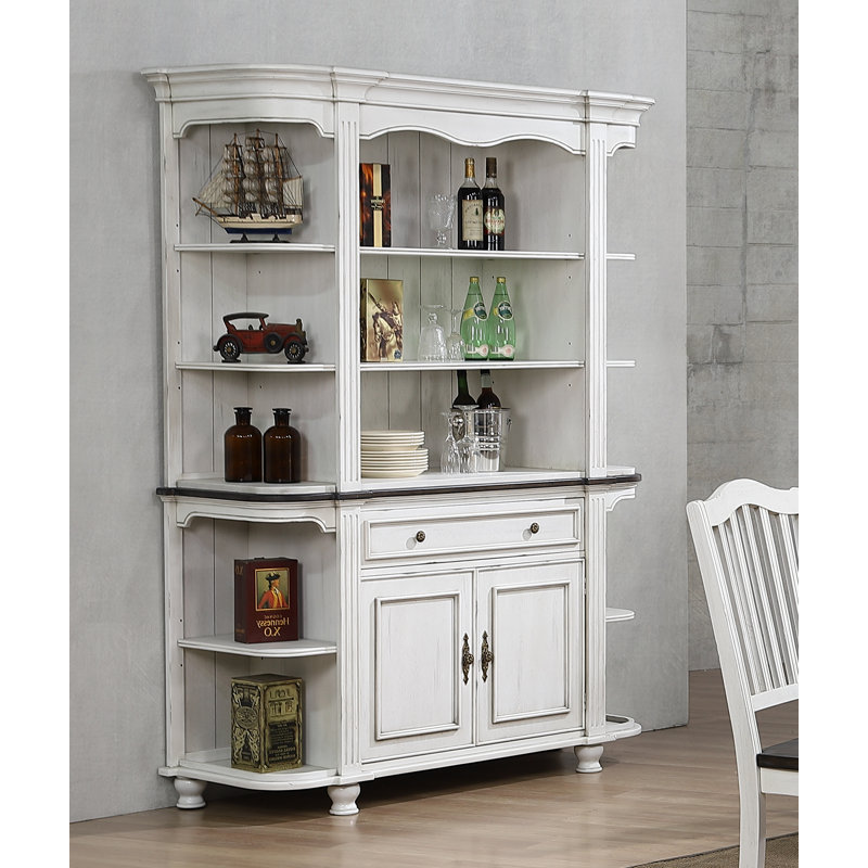 Sunset Trading French Chic China Cabinet | Open Storage Display Shelves ...