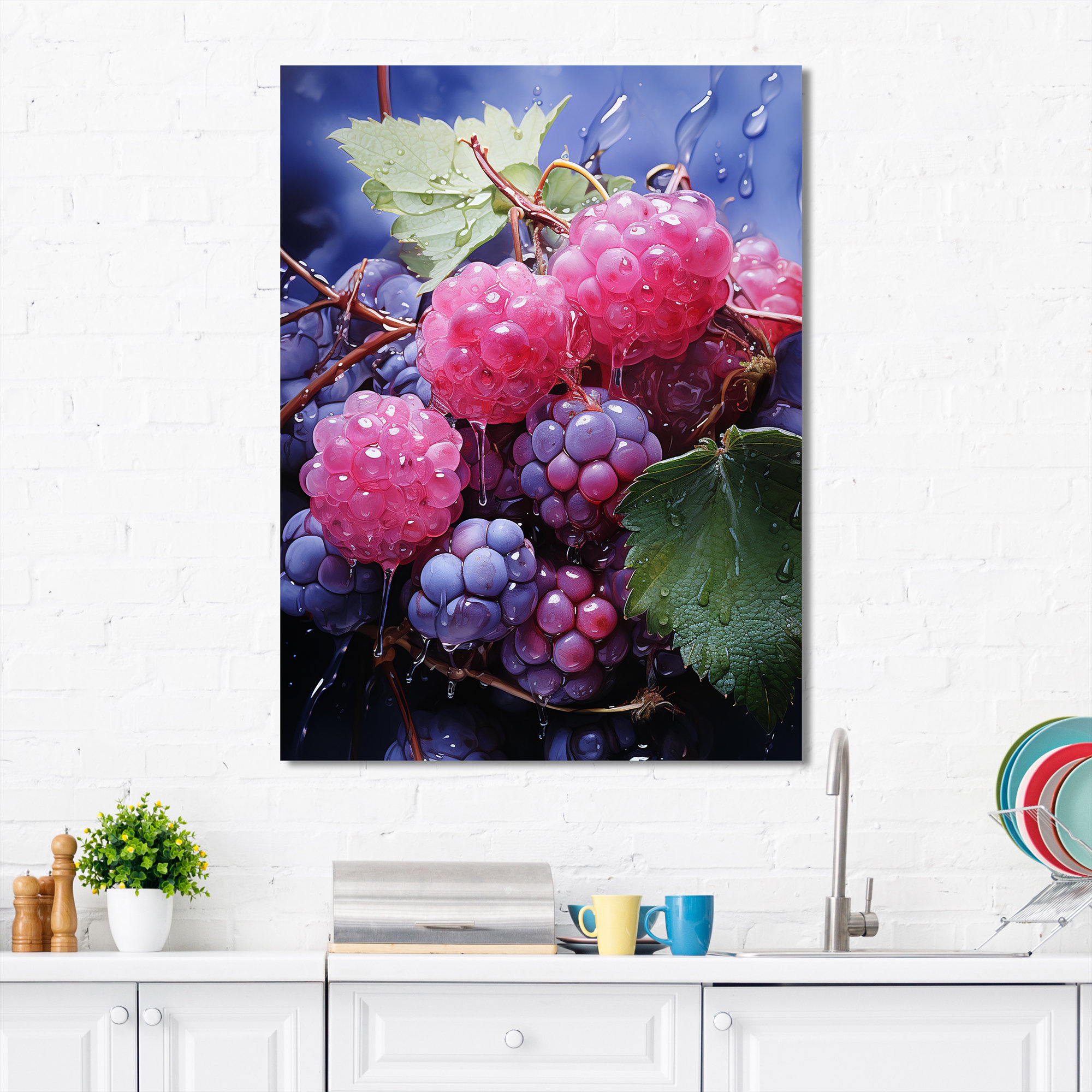 Gracie Oaks Ballet Rasberry Fruit Serenade - Fruits Wall Art | Wayfair
