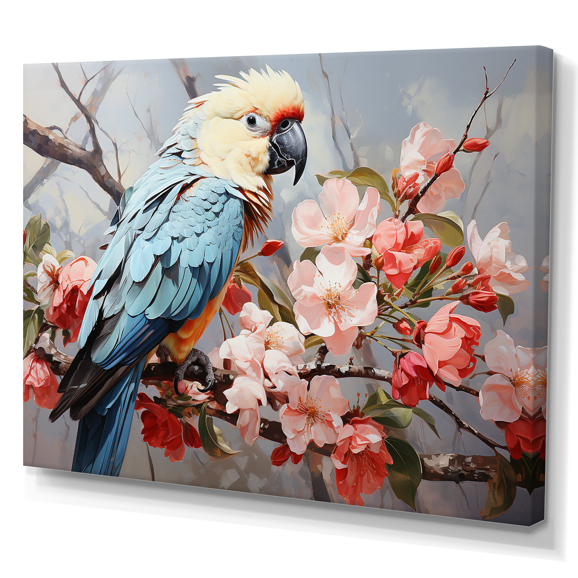 Bay Isle Home™ Blue Parrots Exotic Feathered Grace On Canvas Print ...