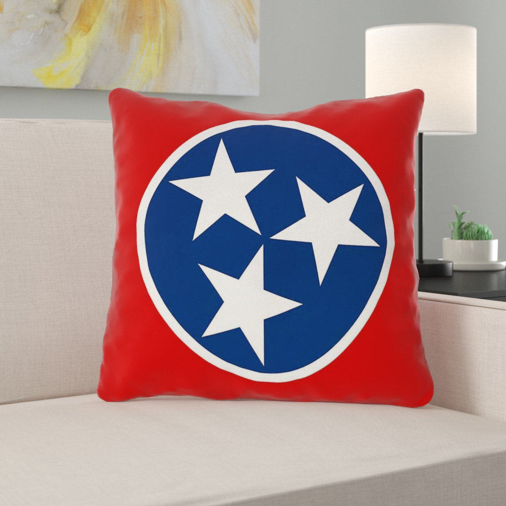 ArtVerse Centers Tennessee Flag in , Polyester/Throw Pillow-No Zipper ...