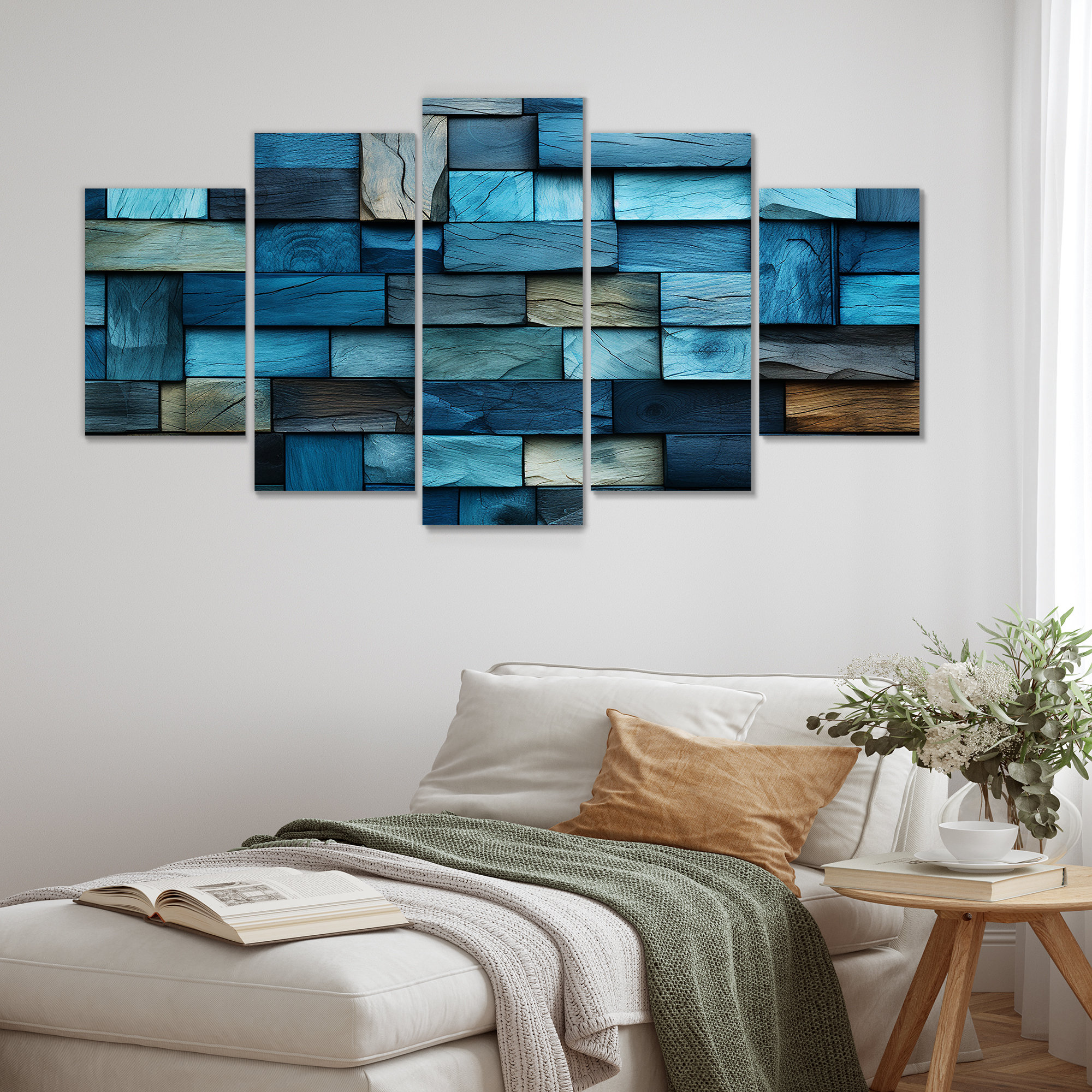 Ivy Bronx Boho Earth Element Stones Mosaic III - Boho Mosaic Multipanel ...