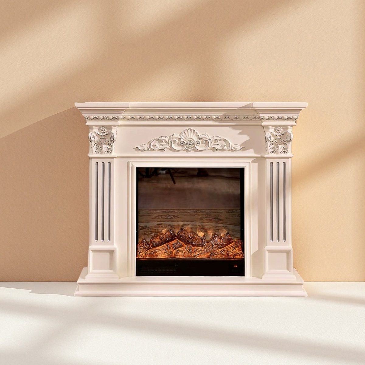 Bloomsbury Market European-style simulated fire electric fireplace insert for home use | Wayfair