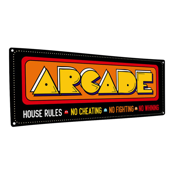 Trinx " Arcade Rules Metal Sign " on Metal | Wayfair