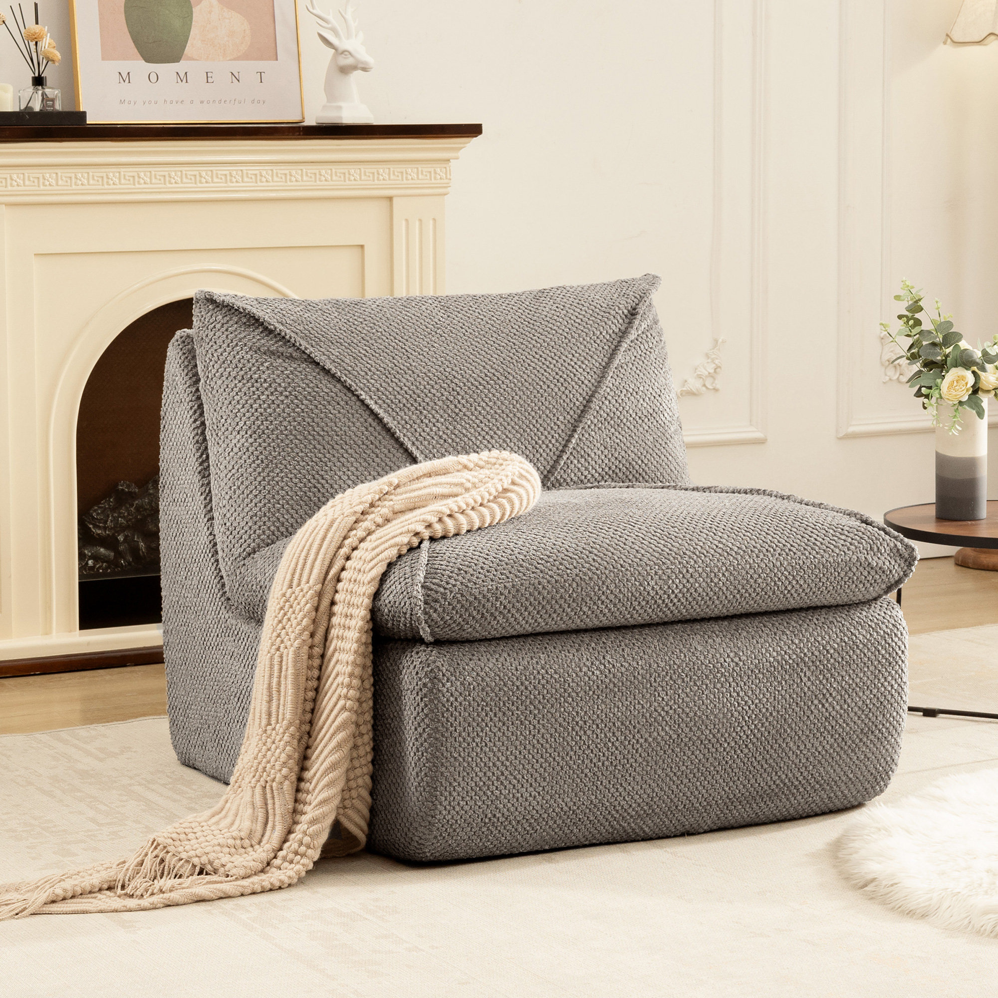 Latitude Run® Vacuum Sealed Packing Wide Modern Sofa Leisure Compressed ...